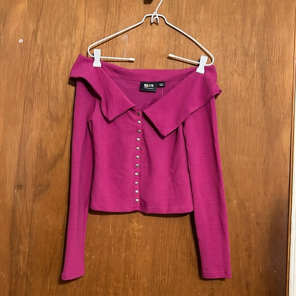 Anthropologie | Tops | Anthropologie Maeve Purple Off Shoulder Top ...